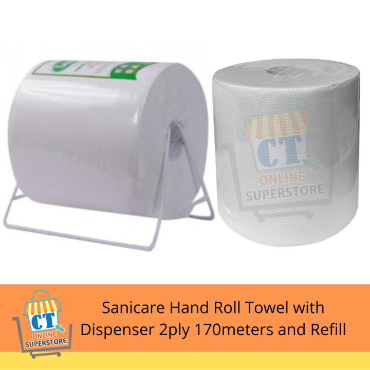 Sanicare Hand Roll Tissue 2ply 170meters Virgin Pulp | Lazada PH