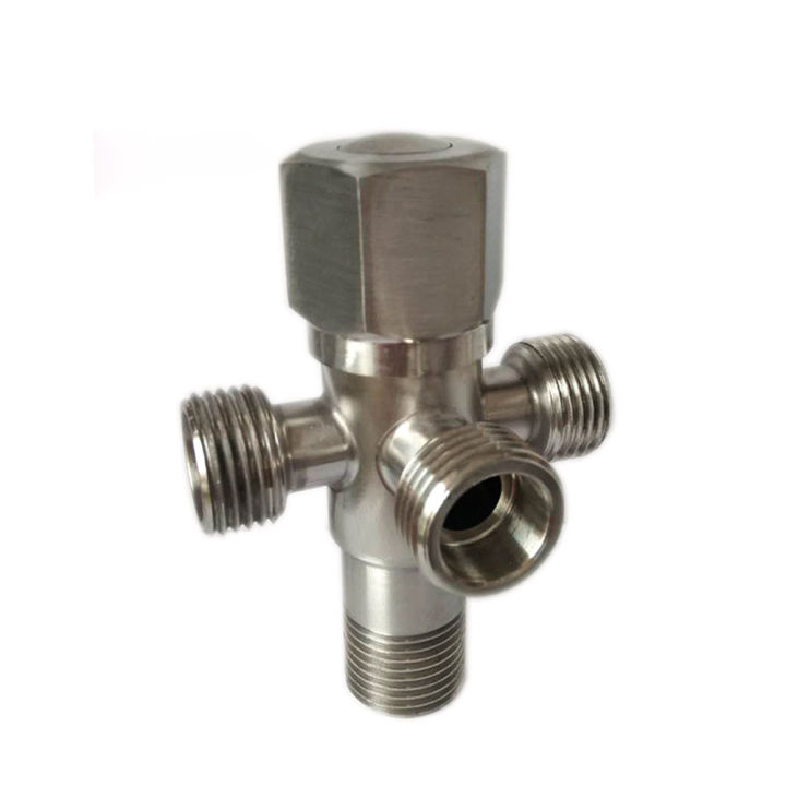 SUS304 stainless steel 3 way angle valve double stop valve | Lazada PH