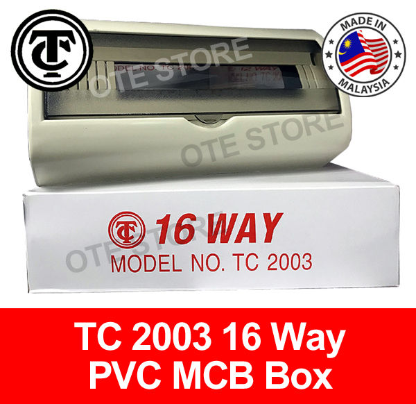 TC 2003 16 WAY PVC MCB BOX (Made in Malaysia) | Lazada
