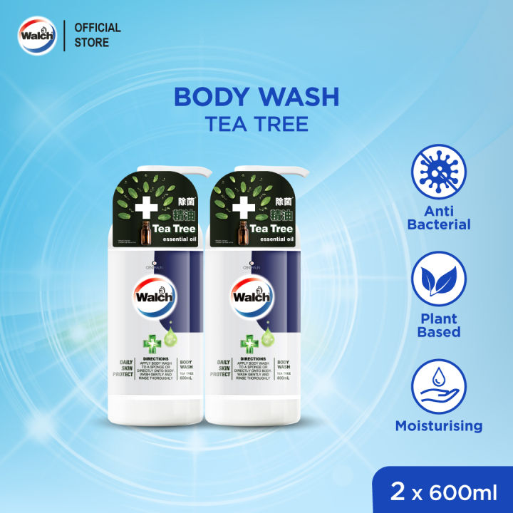 [TWIN PACK] WALCH Body Wash Tea Tree 600ml | Lazada