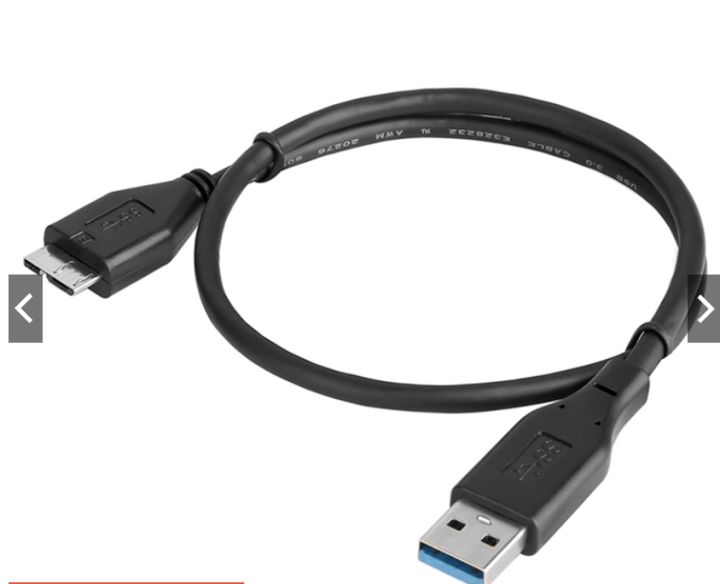 USB 3.0 5Gbps Type A Male to Micro-B Male - Black External Hard disk ...