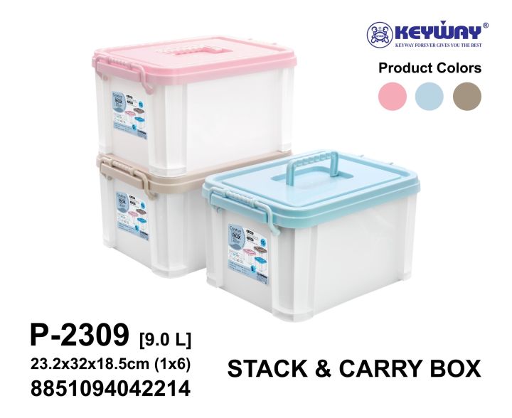 กล่องพลาสติกใสมีฝาปิดและหูหิ้ว ขนาด 23.2x 31 x 18.5 cm. No. CK-009 P-2309 | Lazada.co.th