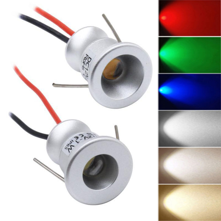ERANPO Silver Spot Light 1W Mini LED Spotlight 12V Dimmable 15mm Cutout ...
