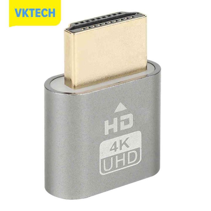 [Vktech] HDMI-compatible 4K DDC EDID Dummy Plug Emulator Virtual ...