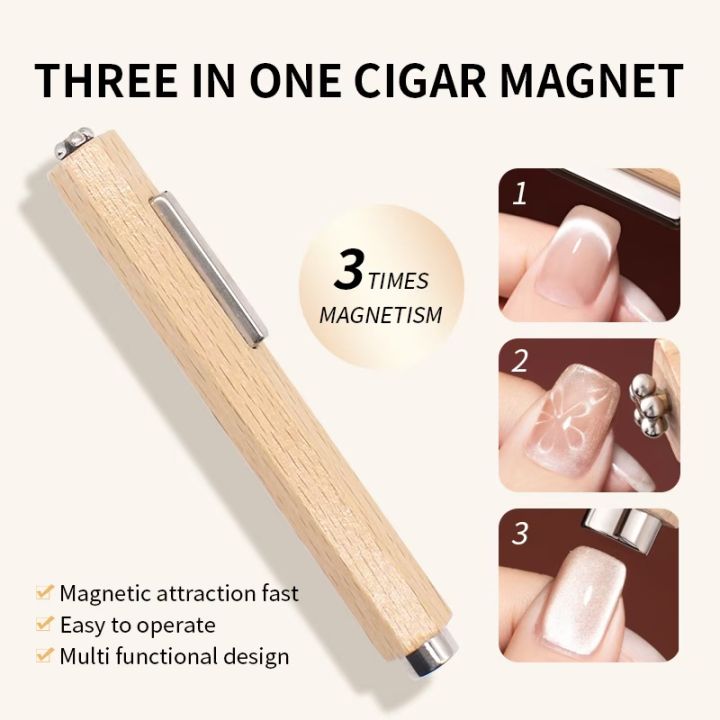 3in1 MAGNET WOODEN MAGNET STICK VERY STRONG FOR NAILART CAT EYE NAILART ...