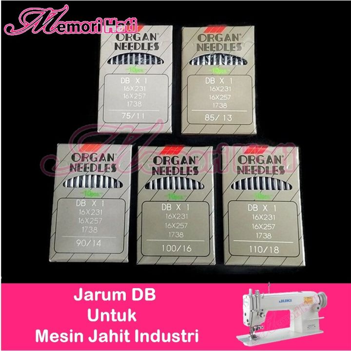 ORIGINAL!! Japan Organ Needle (Highspeed) DB#11, 13, 14, 16 & 18 / Jarum Mesin Jahit Industri ...