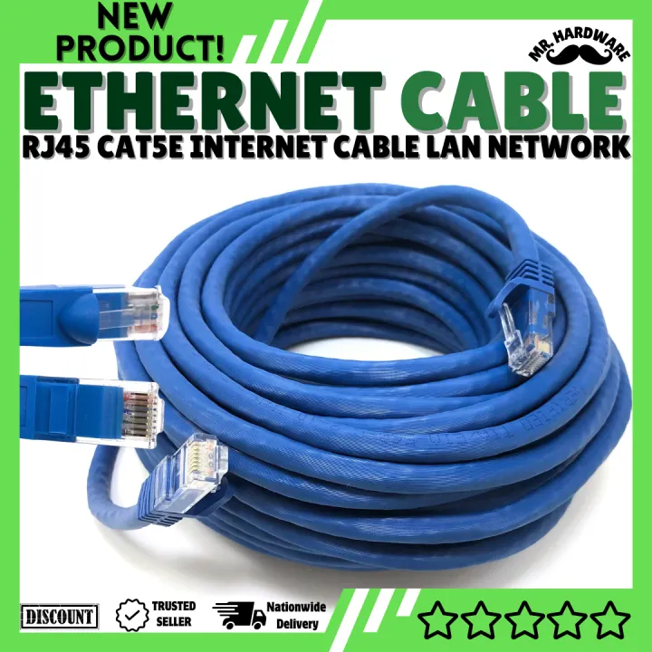 Ethernet Cable High Speed RJ45 CAT5e Internet Cable Lan Network Wire ...