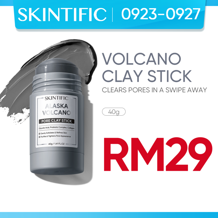 SKINTIFIC Alaska Volcano Clay Deep Pores Cleansing Clay Mask Stick 40g ...