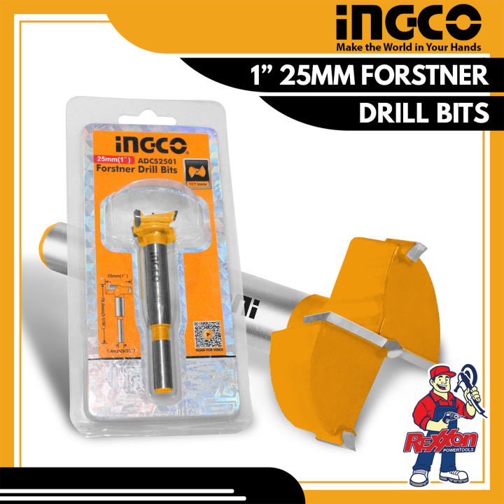 INGCO 25mm 1" Inches Forstner Drill Bits ADCS2501 Rexxon Power Tools ...