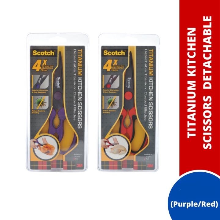 3M Scotch Detachable Titanium Kitchen Scissors | Lazada