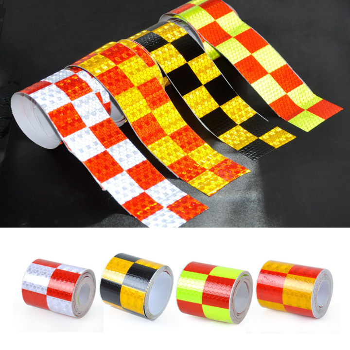 3m High Intensity Chequer Chequered Safety DIY Reflective Tape Vinyl ...