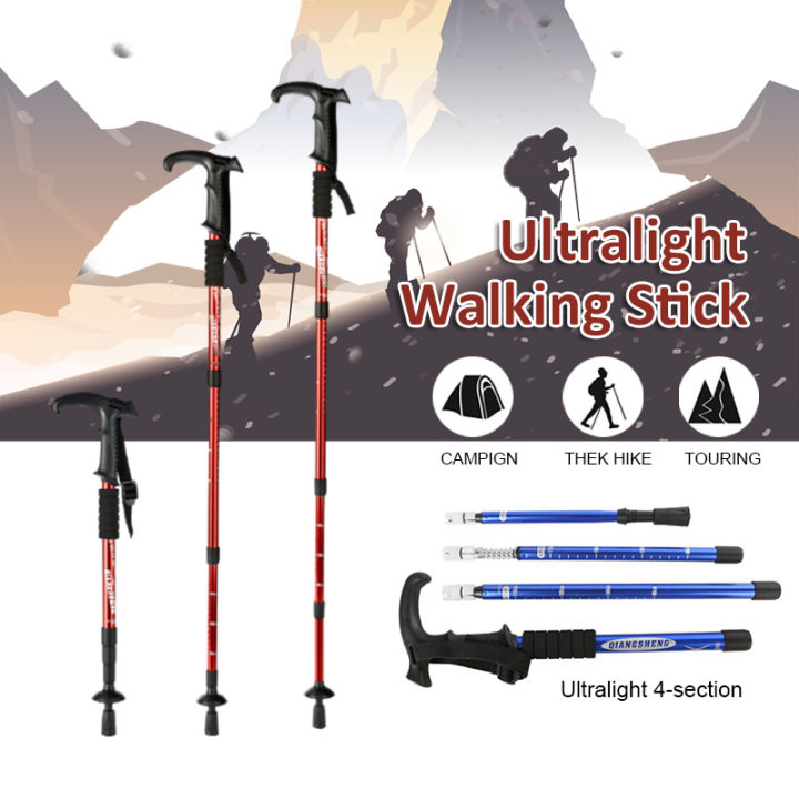 【🇲🇾Stock 】Outdoor Walking Stick Foldable Trekking Poles Walking Sticks ...