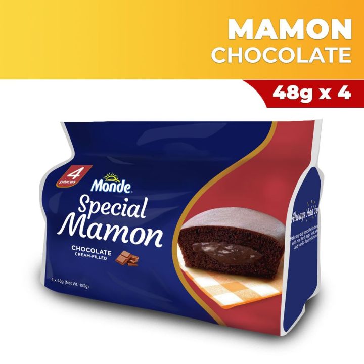 Monde Special Mamon with Chocolate Cream Filling 48gx4 | Lazada PH
