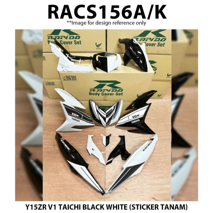 Cover Set Rapido Y15ZR V1 V2 Yamaha Taichi Black White Ysuku ...