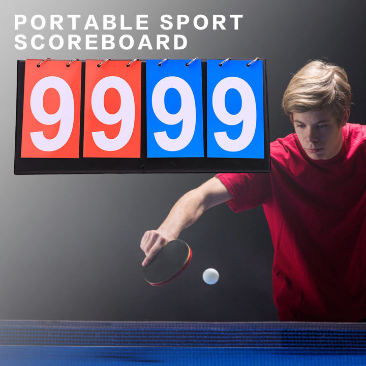 Portable Sport Scoreboard 3/4 Digit Tabletop Flipper Easy Flip Score ...