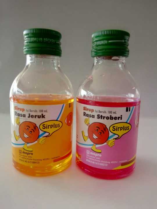 Sirplus Sirup Rasa Strawberry/ jeruk / Anggur 100 ml untuk bayi dan ...