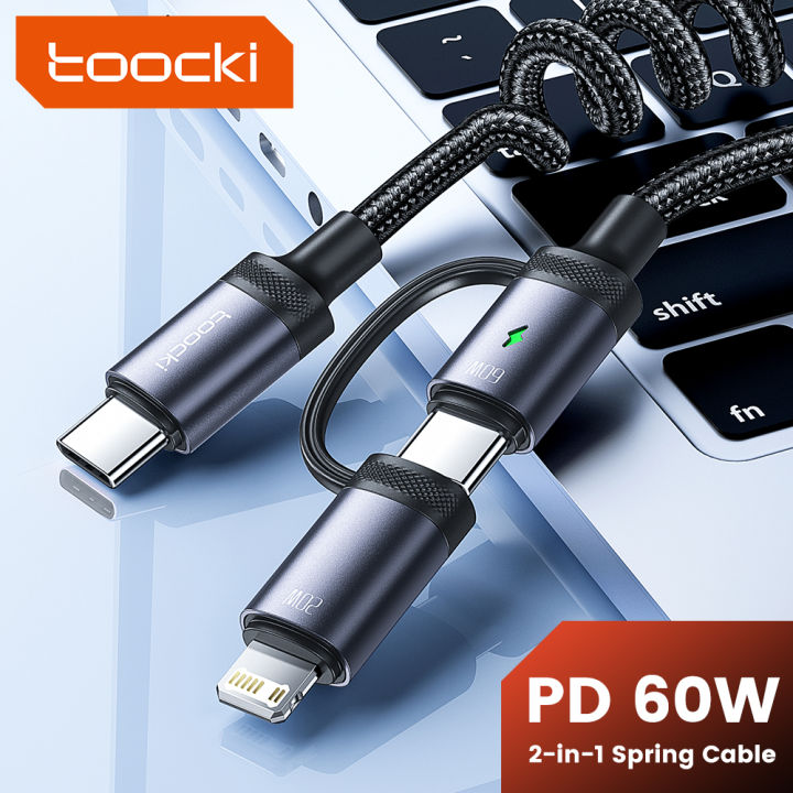 Toocki PD 60W 2 In1 Fast Charging Cable USB/Type C To Type C Cable ...