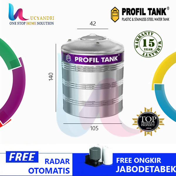Tangki Air Stainless Profil Tank PS 1500 D Toren Air / Tandon Air ...