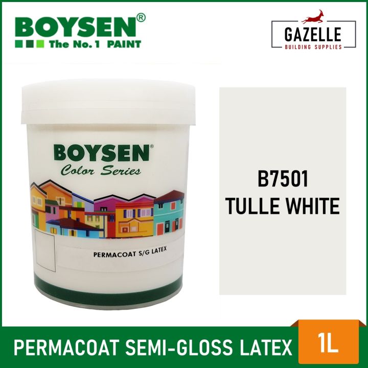 Boysen Color Series Permacoat Semi-Gloss Latex Tulle White B7501 ...