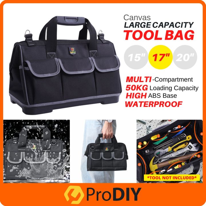 15 / 17 / 20 Inch Canvas Multi-Compartment Heavy Duty Large Capacity ...