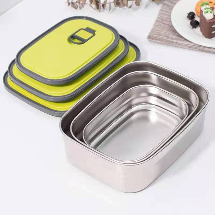 THE BABY DIARY Stainless Steel Bento Lunch Box Airtight Food Storage ...