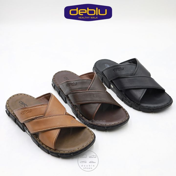 Deblu รองเท้าแตะผู้ชาย พื้นนุ่ม สายนิ่ม ใส่สบาย รุ่น M6500 สีดำ , สีแทน ...