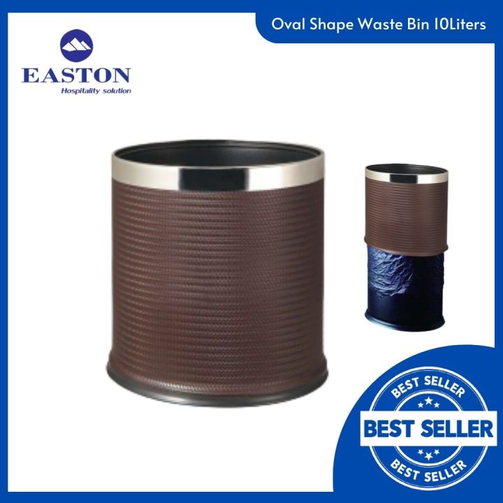 Easton Oval Shape Double Layer Waste/ Trash Bin 10 Liters I Waste ...