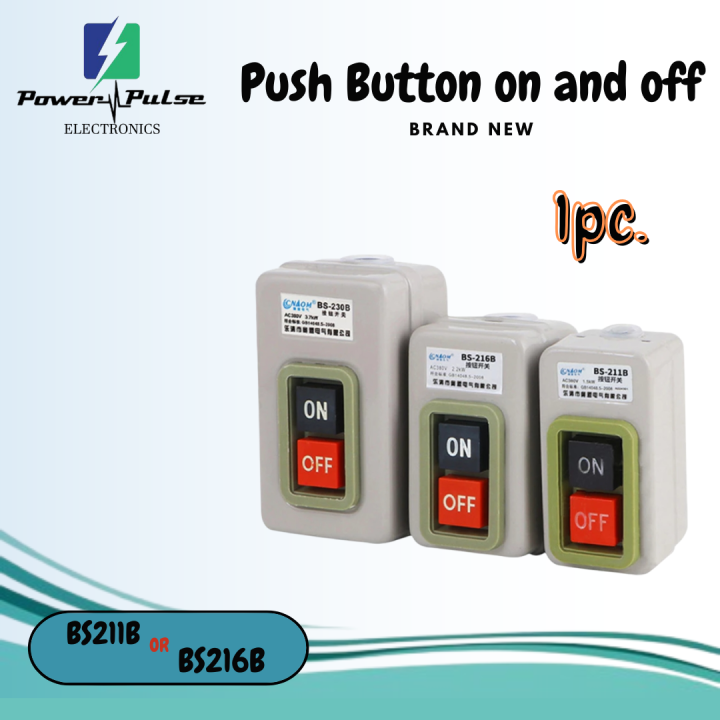 Power Push Switch Button Self-Locking 3P On/Off BS211B , BS216B Electrical Push Button Switch ...