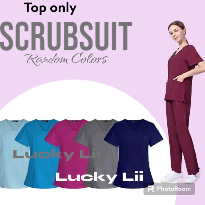1Lii Upper Scrub suit //Top only (katrina fabric) | Lazada PH