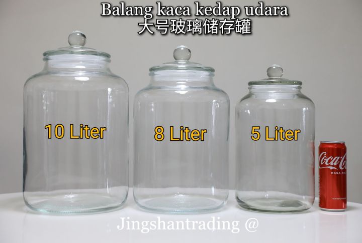 [8Liter/10Liter]Airtight glass jar /Balang Kaca kedap udara/Balang kaca ...