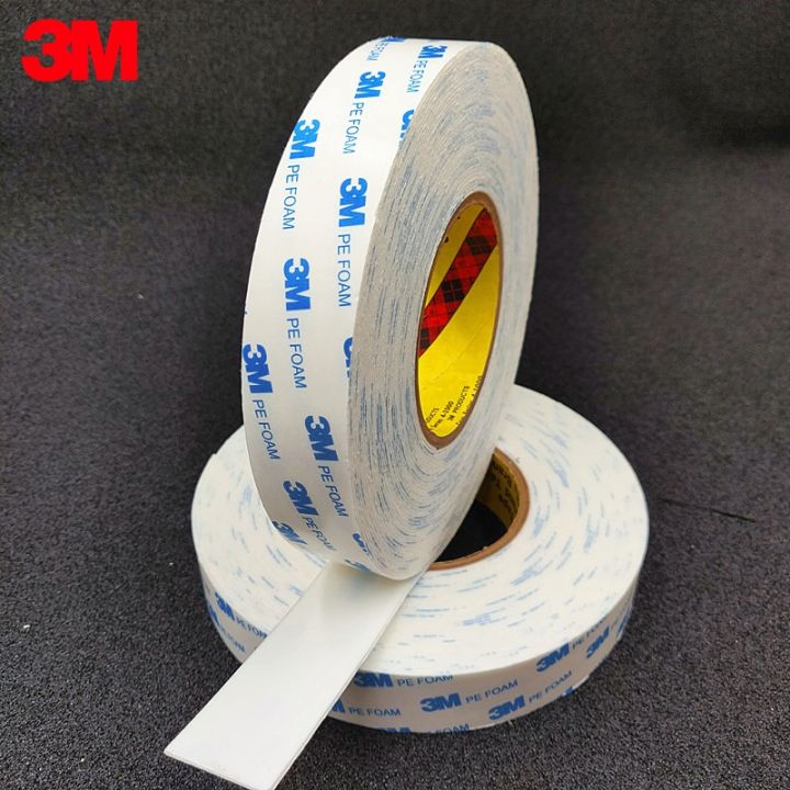 3Meters/Roll 3M 1600T Strong Mounting Tape Double Sided Sticker Foam Pad Adhesive Tape White ...