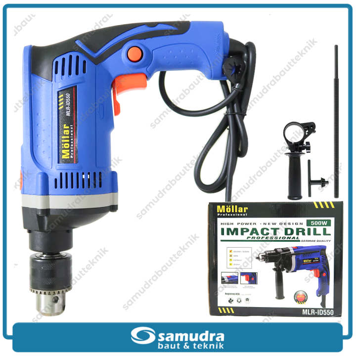 Mesin Bor MOLLAR ID550 13 mm Set Besi Kayu Beton Electric Impact Drill | Lazada Indonesia
