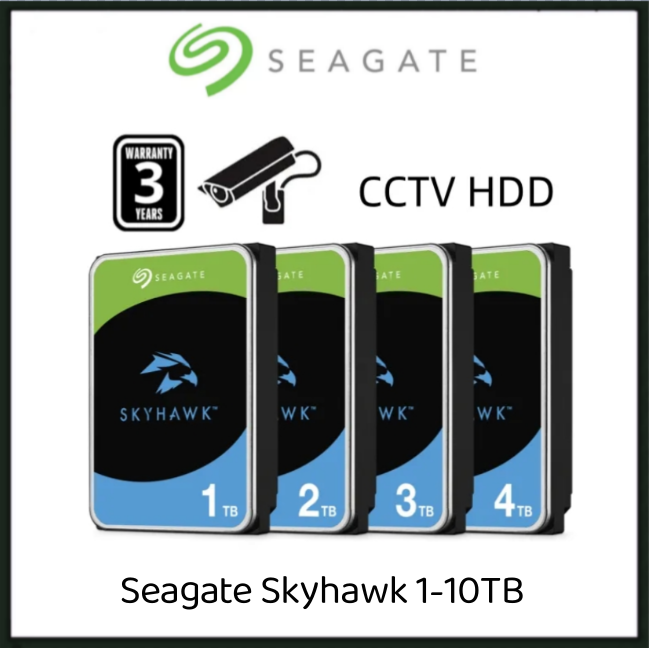 Seagate Skyhawk CCTV Internal Hard Disk Drive 1TB 2TB 3TB 4TB 6TB 8TB ...