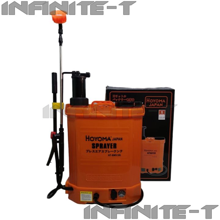 Original Hoyoma Knapsack Sprayer 16 Liters (2 in 1) Manual & Electric Rechargeable HT-BMS16L ...