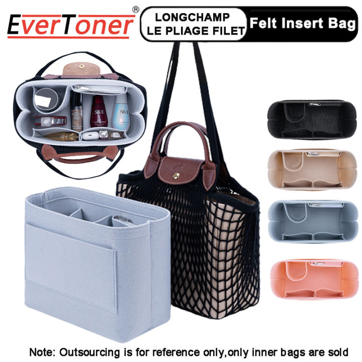 EverToner Felt Insert Bag For Longchamp LE PLIAGE FILET Top Handle Bag ...