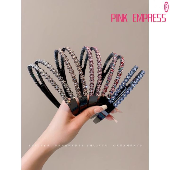 Double-row diamond hair binding headband for women 2024 new high-end ...