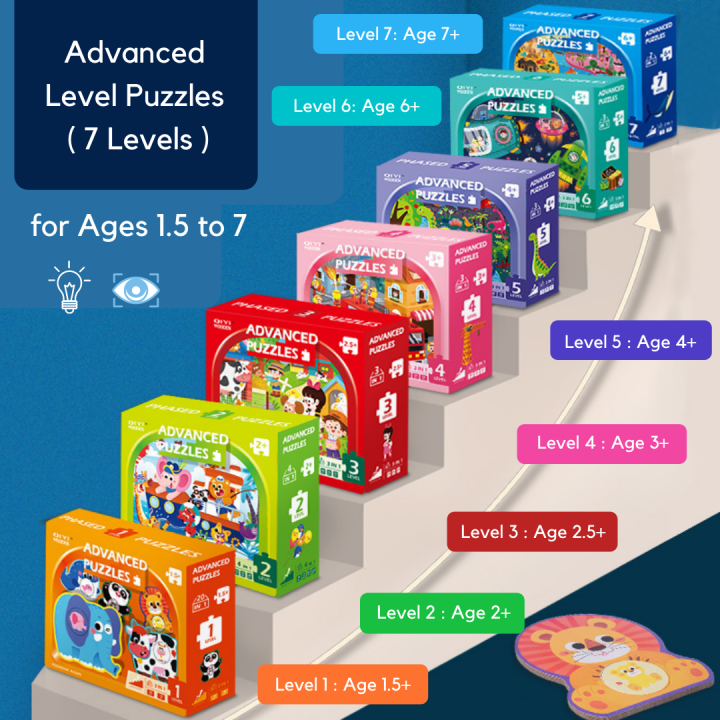 SG Advanced Puzzle (1-7 years old) Progressive Jigsaw Puzzles Level 1 ...