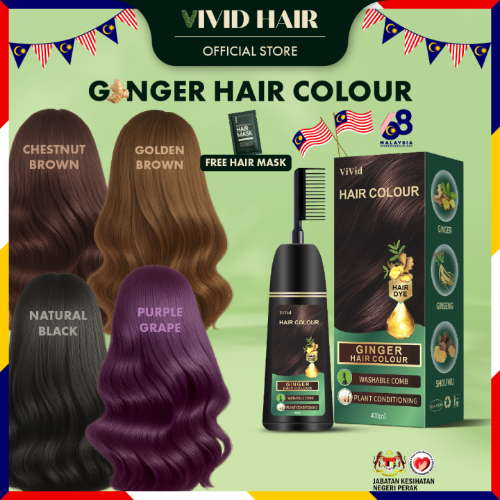 Ginger Warna Rambut Tutup Uban Hair Dye Telus Air Organic Color Wash ...