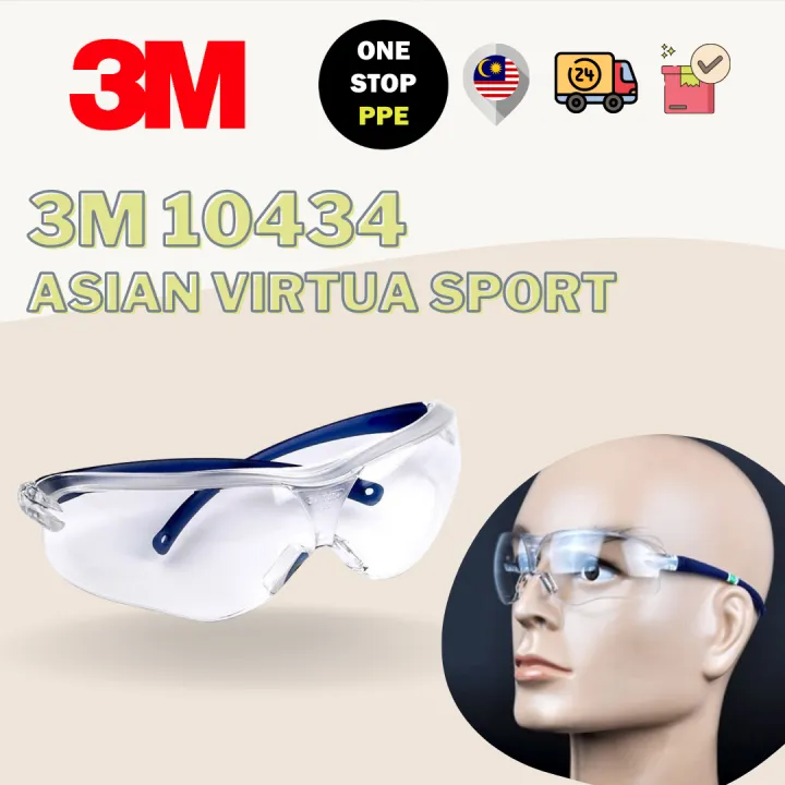 [OneStopPPE] 3M 10434 Virtua Sport Asian Fit Safety Eyeware Spectacle | Anti Fog | Clear Lens ...