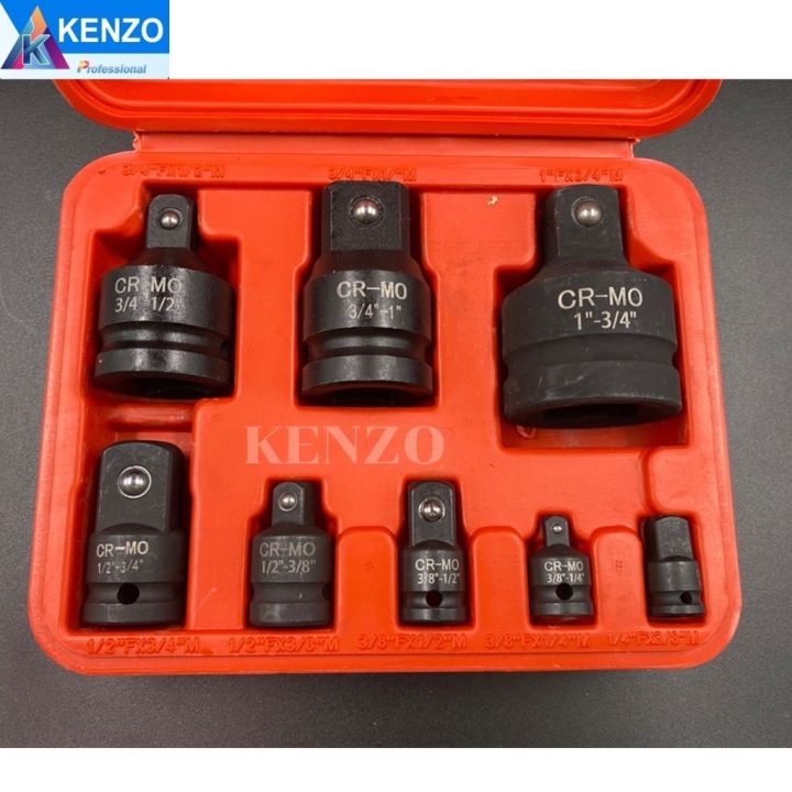 TOOLS KENZO บล็อกข้อลด ข้อเพิ่มข้อลด 8 ตัว/ชุด ยี่ห้อ KENZO S | Lazada ...