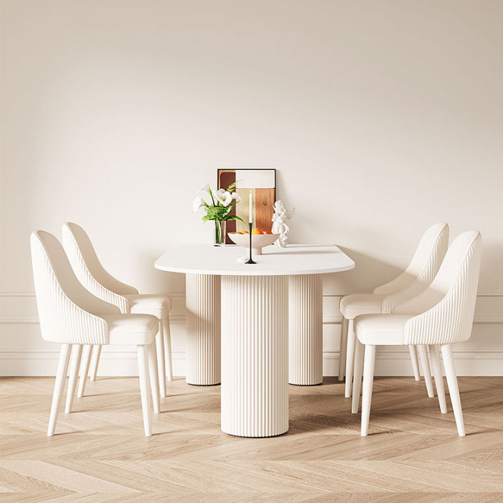 Stone Plate Dining Tables and Chairs Set Modern Minimalist Nordic ...