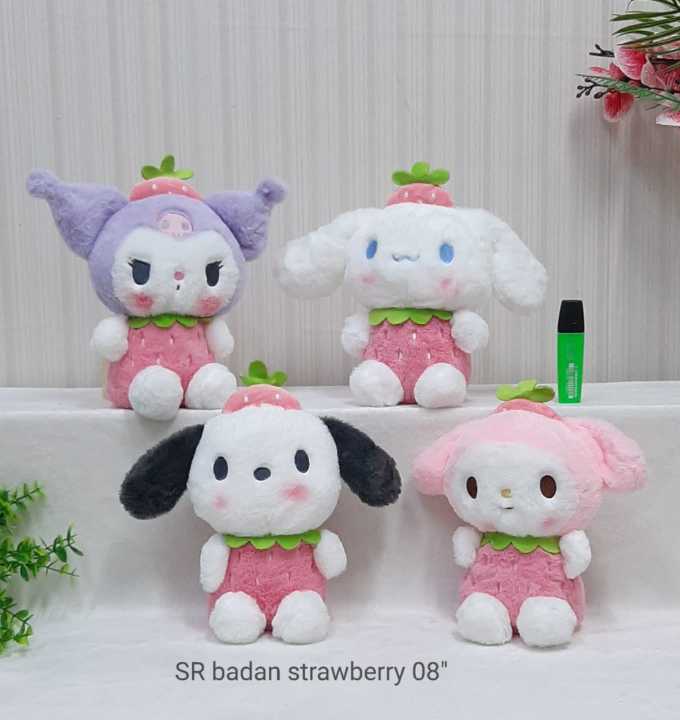 Boneka Kuromi, Cinnamorol,l Pochacco, Melody Badan Strawberry Size 08 ...
