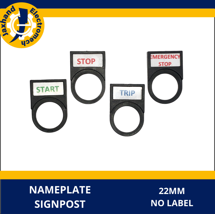 Panel Legend Plate 22mm For Push Button and Pilot Light (NO LABEL ...