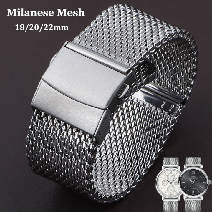 Milanese Watchbands 18mm 20mm22mm Watch Band for Seiko Strap 1.0mm 0 ...