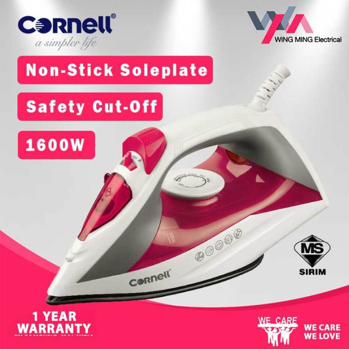 Cornell Steam Iron with Non-Stick Soleplate & Safety Cut-Off CSI-S1601S ...