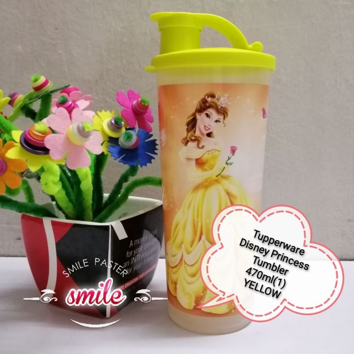 Tupperware Disney Princess Tumbler 470ml (1) YELLOW | Lazada