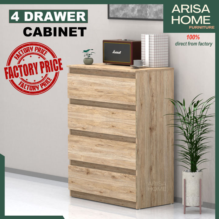 ArisaHome 4 Layer Storage Chest of Drawer / Almari Laci / Wardrobe ...