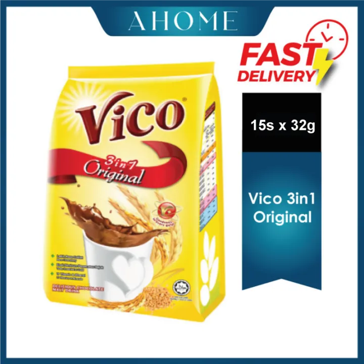 Vico 3in1 Original Chocolate Malt Drink (15x32g) | Lazada