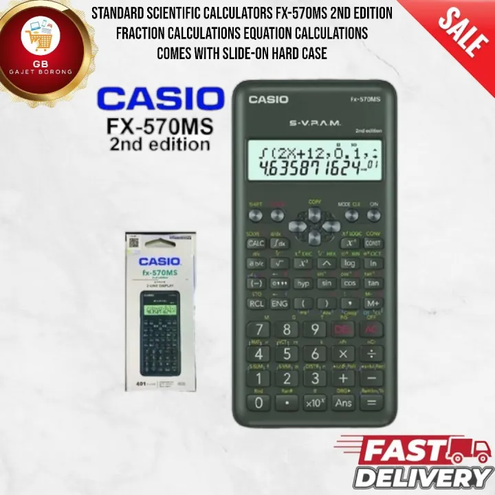 Standard Scientific Calculators FX-570MS 2nd Edition Fraction ...