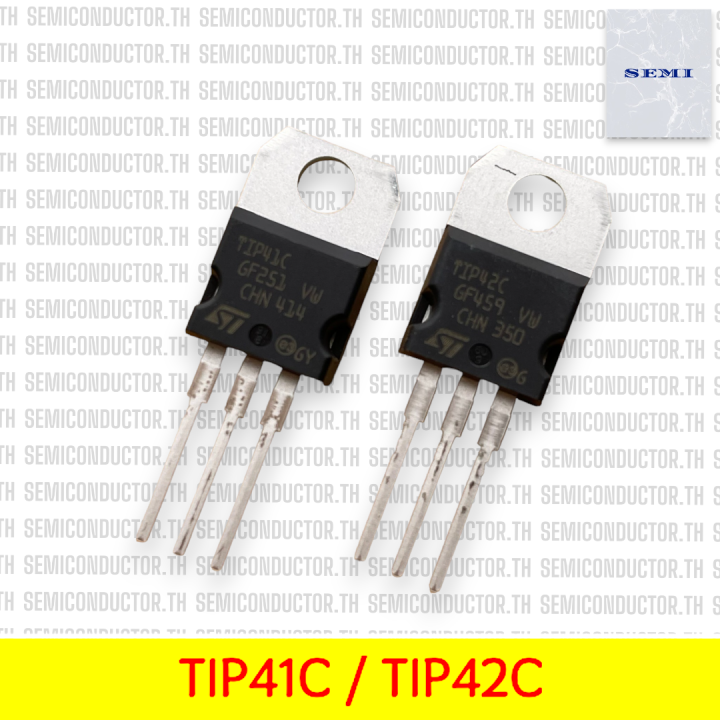TIP41C TIP42C TIP41 TIP42 ST Transistor 6A 100V Medium Power Linear and ...